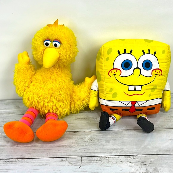 Toys | Big Bird And Spongebob Plush | Poshmark